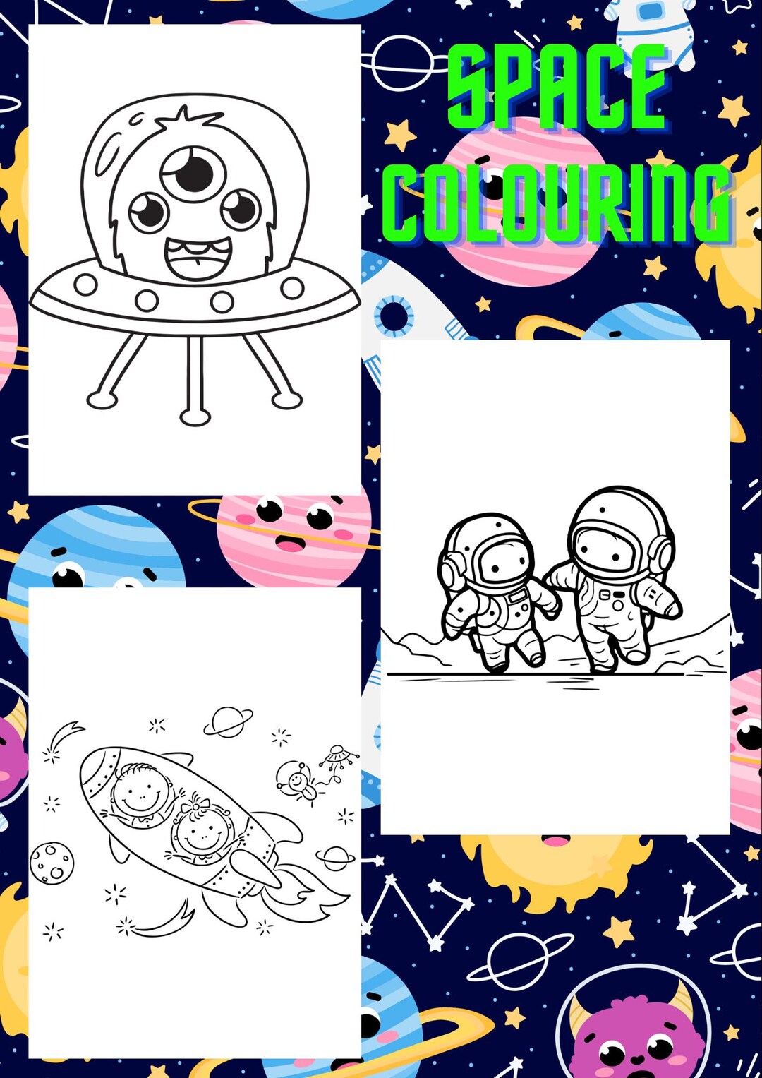 39 Space-themed Printable Children’s Coloring Sheets – Fun Outer Space ...