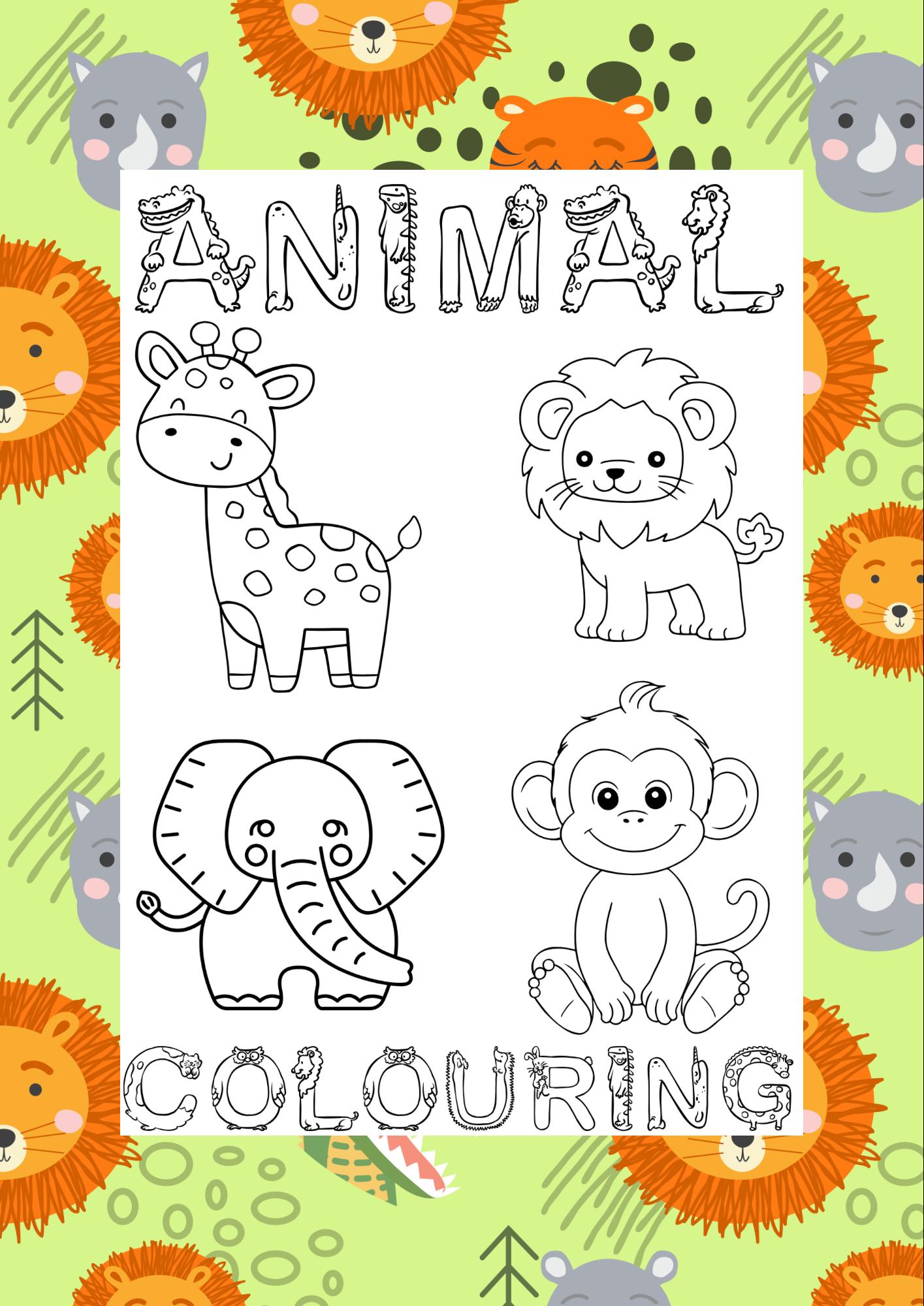 51 Printable Animal Coloring Sheets for Kids | Fun and Educational ...
