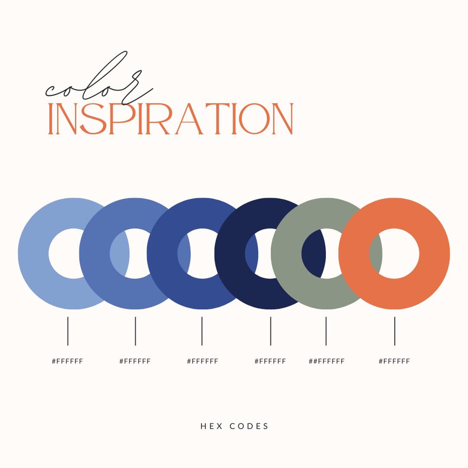 Deluxe Coastal Brand Palette Editable Canva Color Palette With Hex CMYK ...