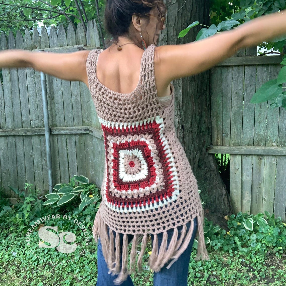 Crochet Pattern: Funky Fringe Vest, PDF Download - Etsy