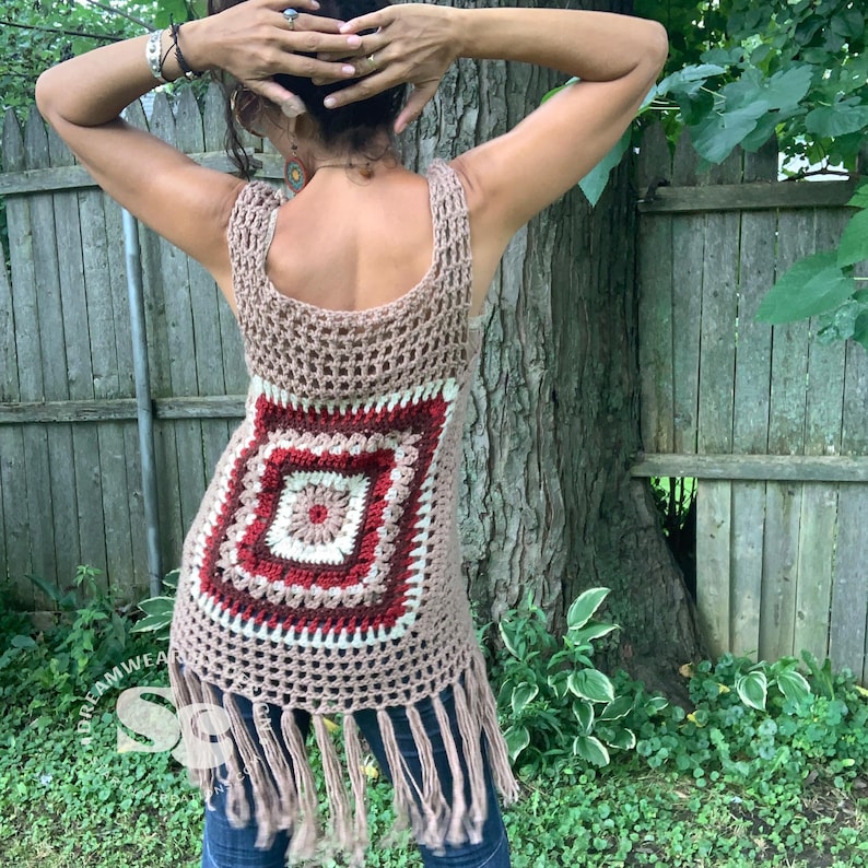 Crochet Pattern: Funky Fringe Vest, PDF Download - Etsy