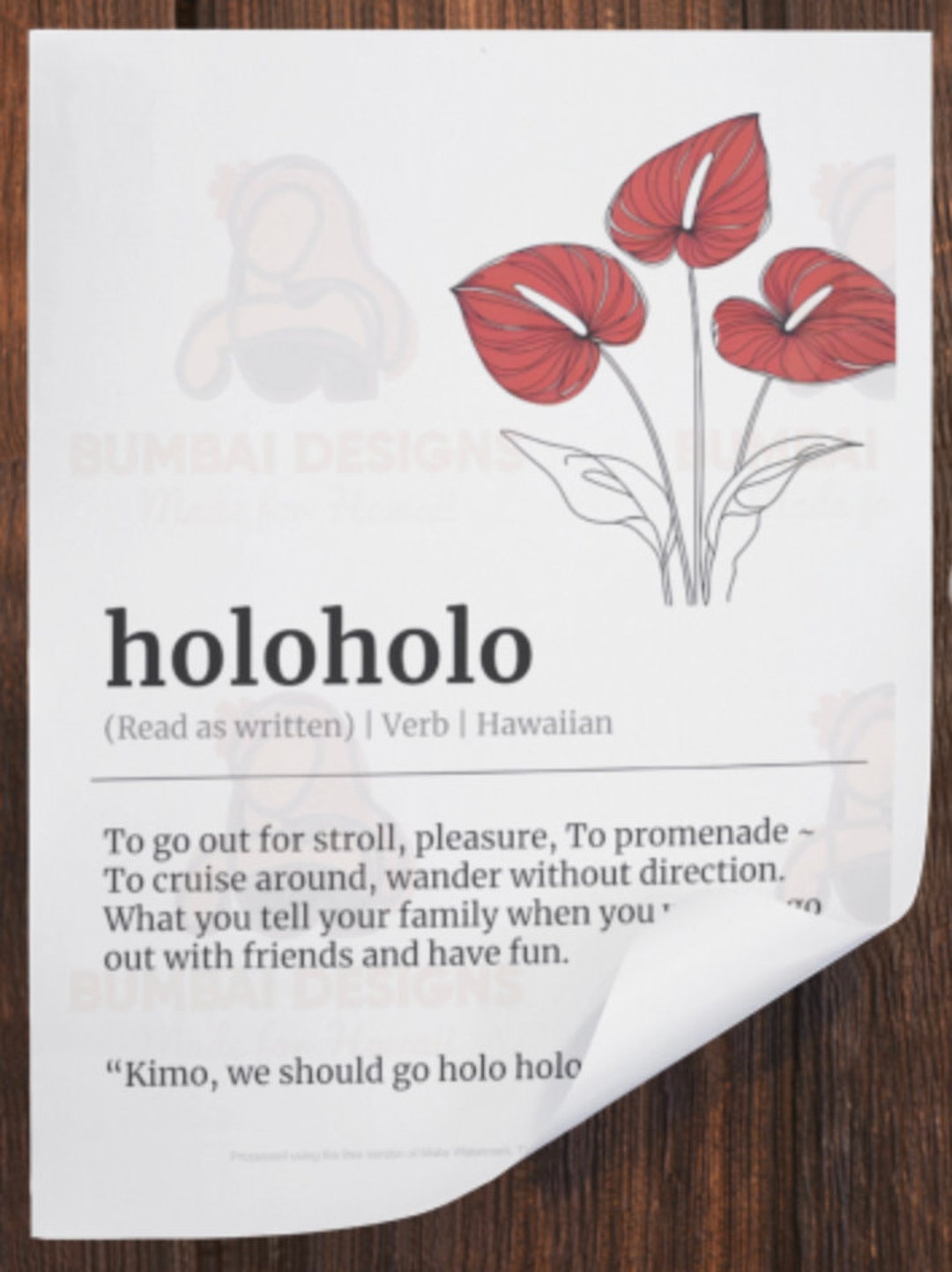 Holoholo Hawaiian Poster DIGITAL - Etsy