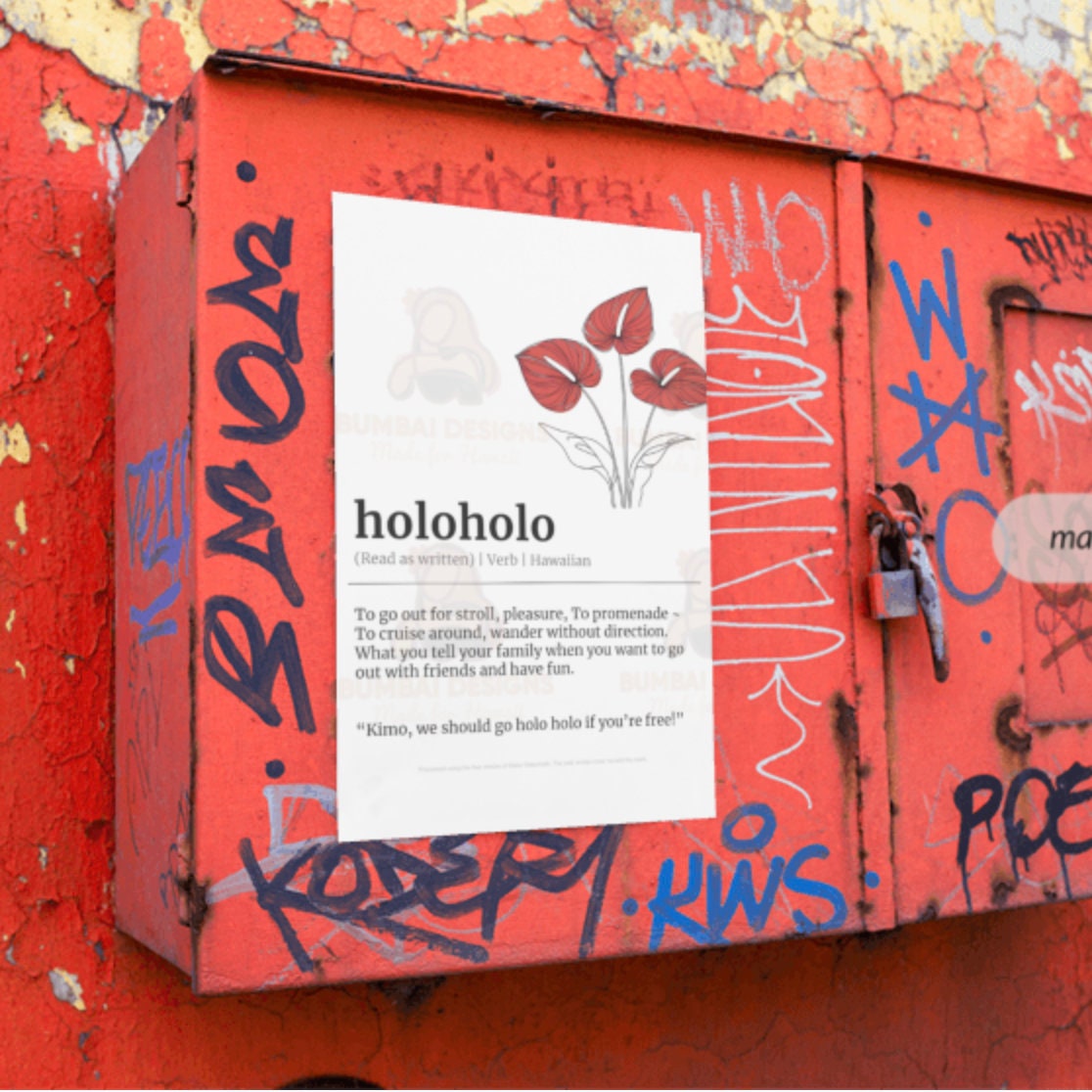 Holoholo - Hawaiian Poster DIGITAL - Etsy
