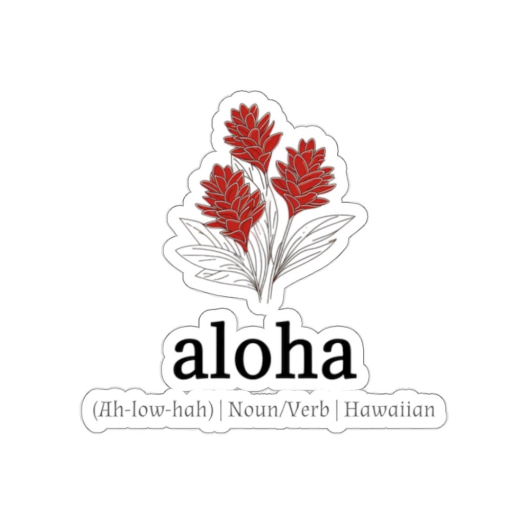Aloha Floral Stickers, Hawaii Decals, Hawaiian Flower Decals, Tropical ...
