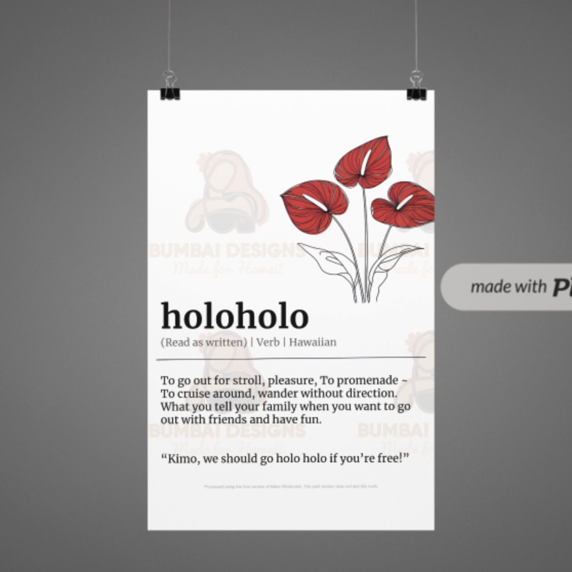 Holoholo - Hawaiian Poster DIGITAL - Etsy