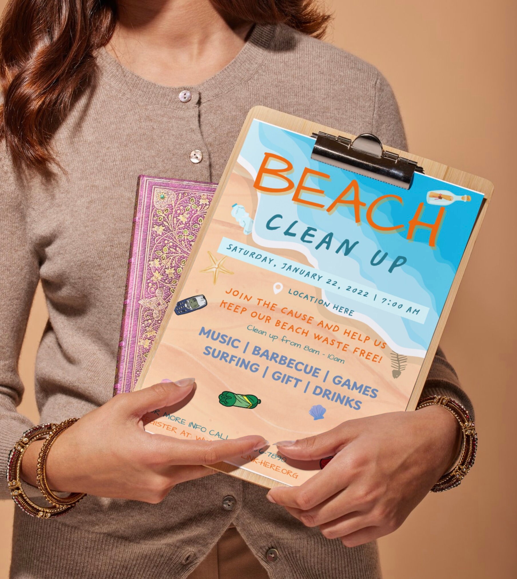 Editable Beach Clean-up Event Poster Template - 5 X 7in - Edit With ...