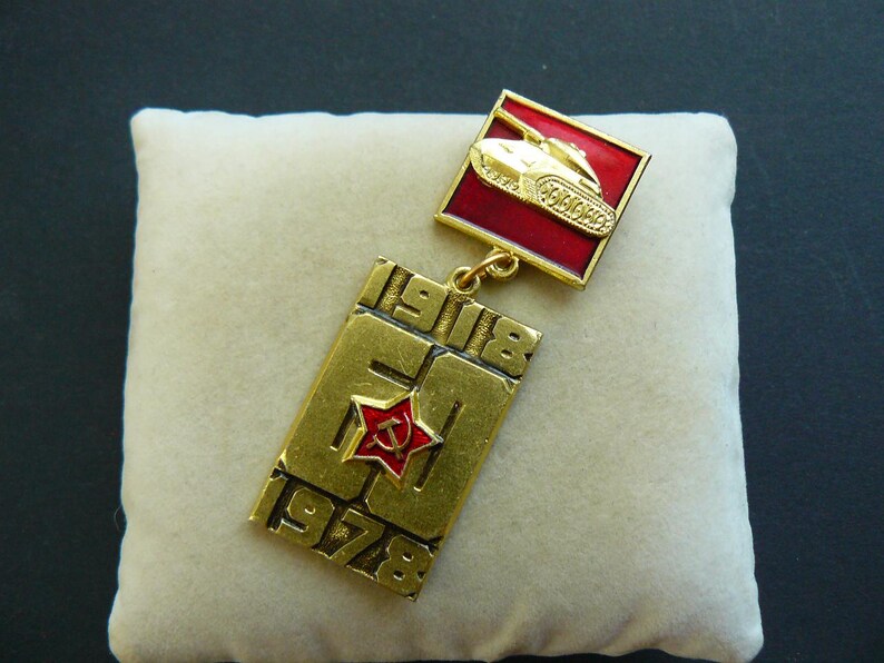 Badge USSR. 60 Years of the Soviet Army. Tank Troops. - Etsy