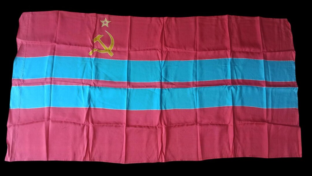 Vintage USSR Flag of the Turkmen SSR 35,5 by 71 Inches 90 by 180 Cm - Etsy