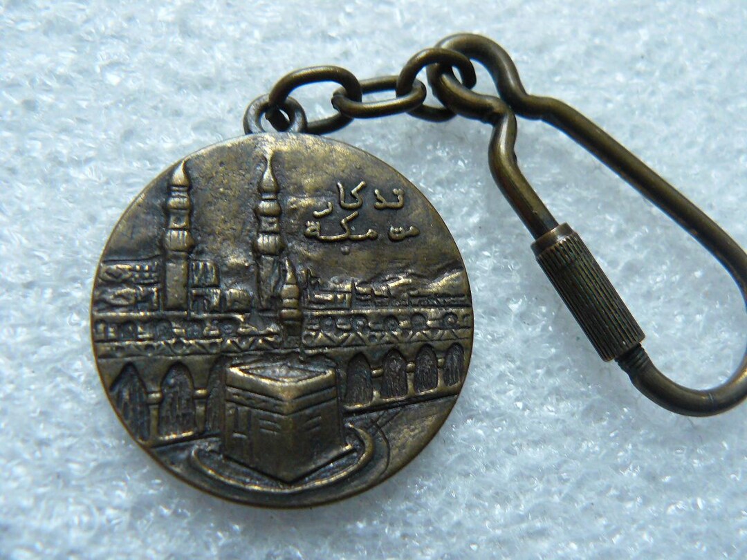 Vintage Keychain Black Stone Mecca - Etsy