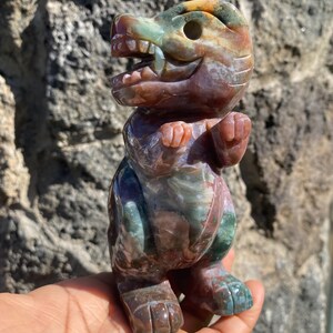 Ocean Jasper Tyrannosaurus Rex T-rex Dinosaur Crystal Carving - Etsy