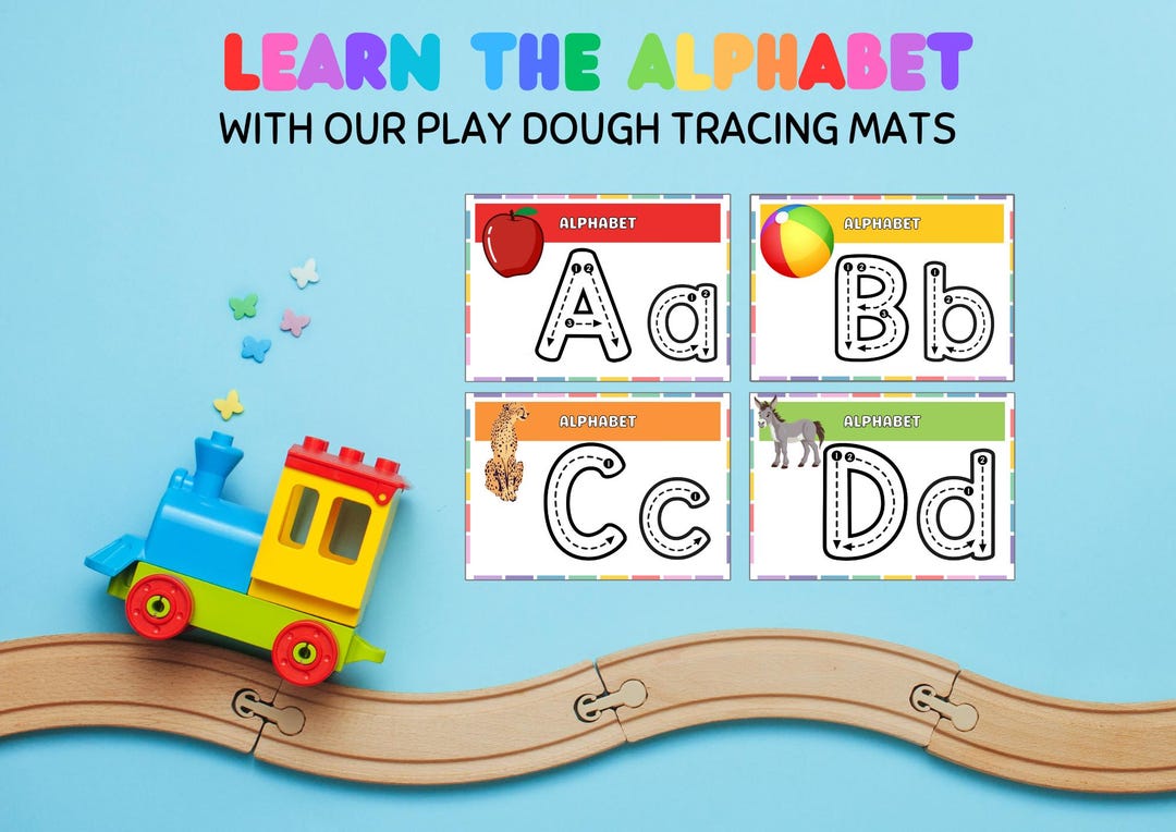 Play Dough Mats, Tracing, ABC, Learn the Alphabet, Toddler ...
