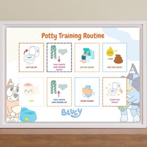 Bluey Themed Potty Training Kit Printable Rewar Chart, Stickers ...