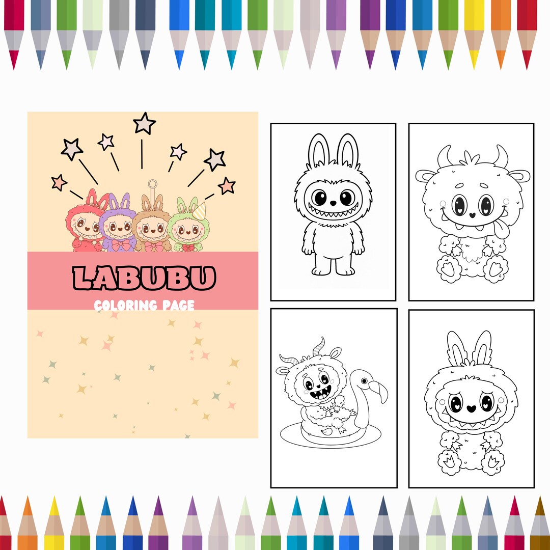 Labubu Coloring Pages | Cute Printable Coloring Book for Kids & Adults ...