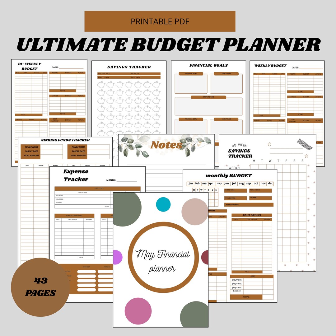 Ultimate Budget Planner Printable: Financial Organizer PDF - Etsy