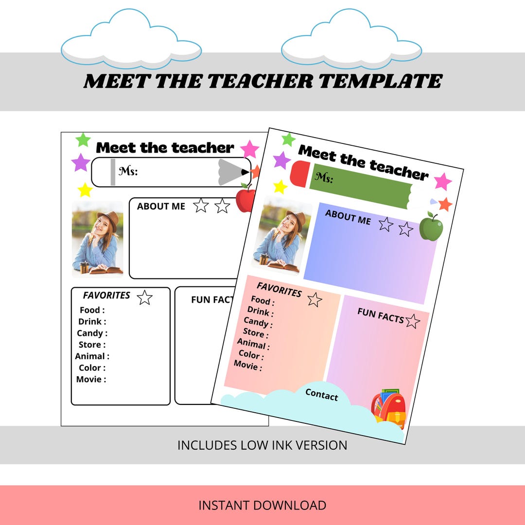 Meet the Teacher Classroom Printable Template – Editable Canva ...
