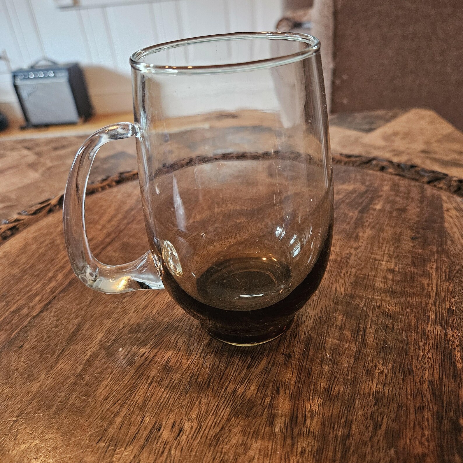 1960s-70s Vintage Libbey Tempo Tawny Smokey Brown Beer Mugs With Clear ...
