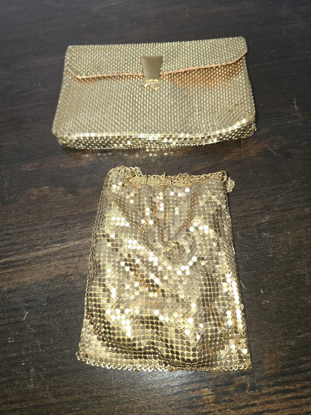 Vintage Gold Whitings and Davis Chain Metal Mesh Small - Etsy