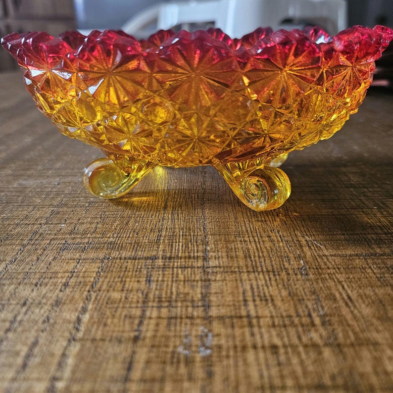 Vintage Carnival Glass Small Candy Dish - Etsy