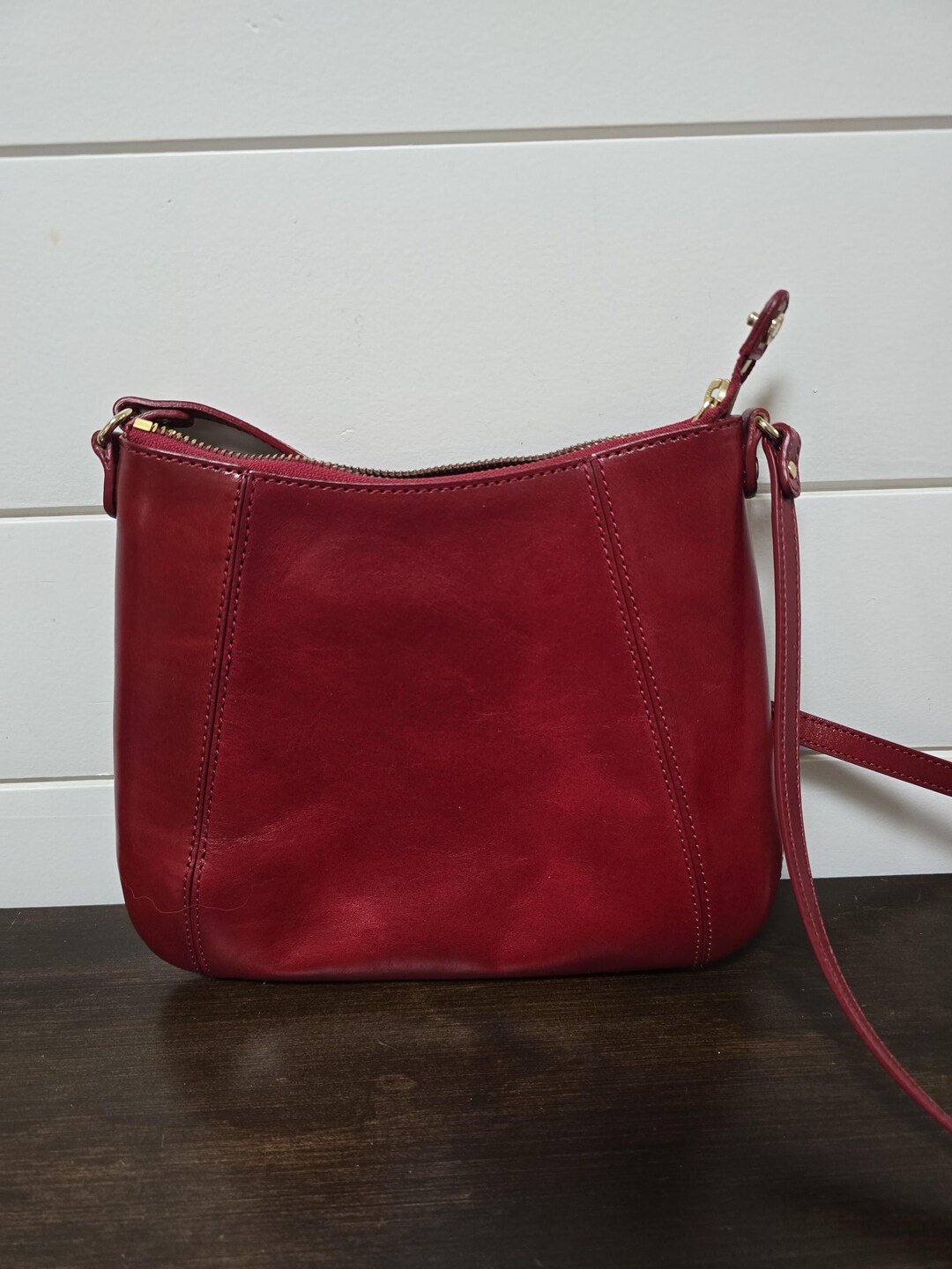 Red Italian Leather Monsac Bag - Etsy