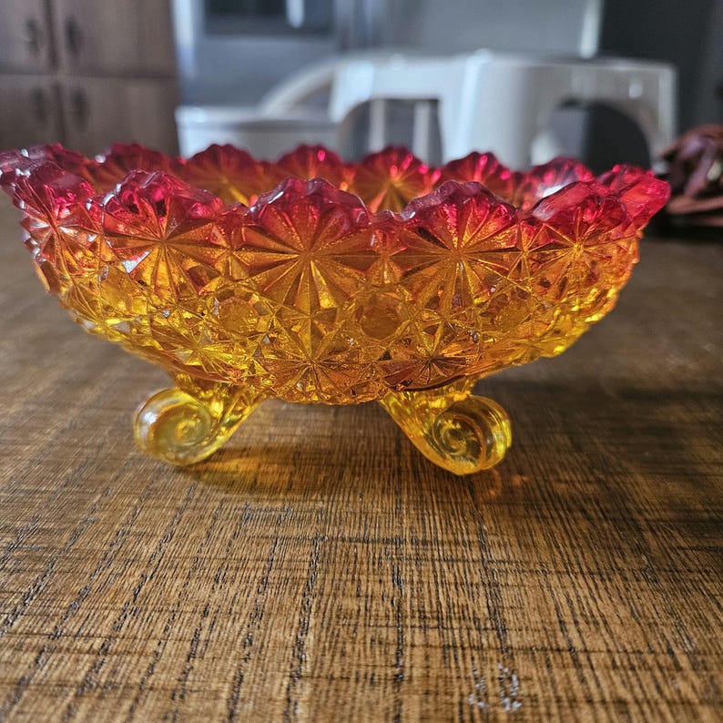 Vintage Carnival Glass Small Candy Dish - Etsy