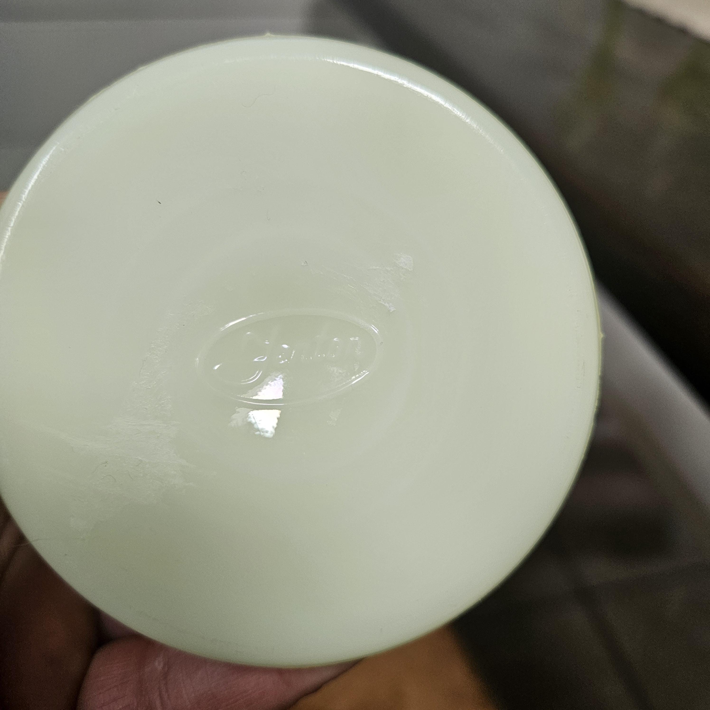 Vintage Fenton Uranium Milk Glass Vase - Etsy