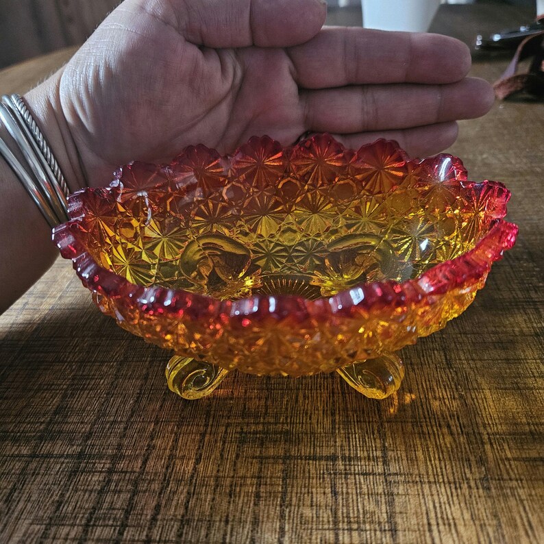 Vintage Carnival Glass Small Candy Dish - Etsy