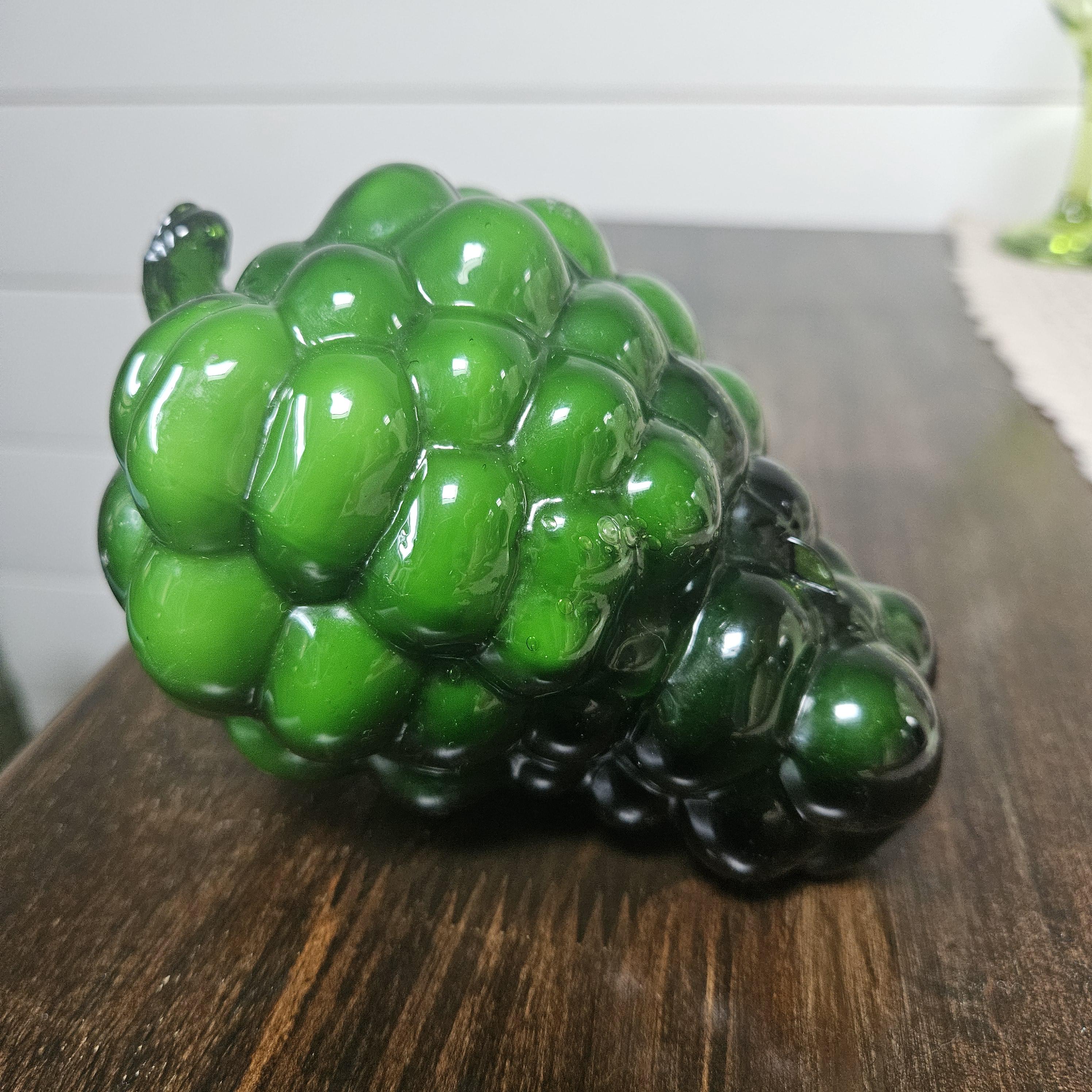 Vintage Blown Glass Grapes Cluster - Etsy