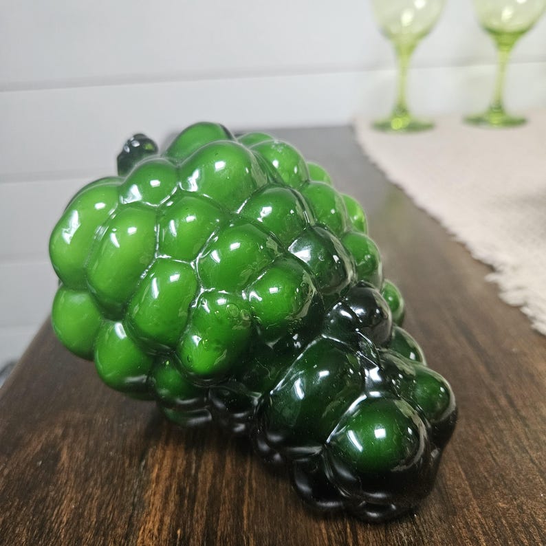 Vintage Blown Glass Grapes Cluster - Etsy