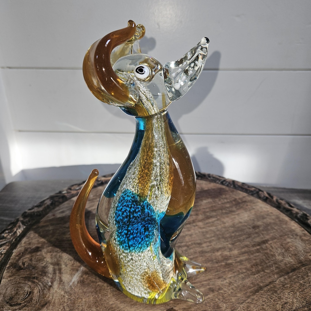 Hand Blown Murano Glass Puppy Dog - Etsy