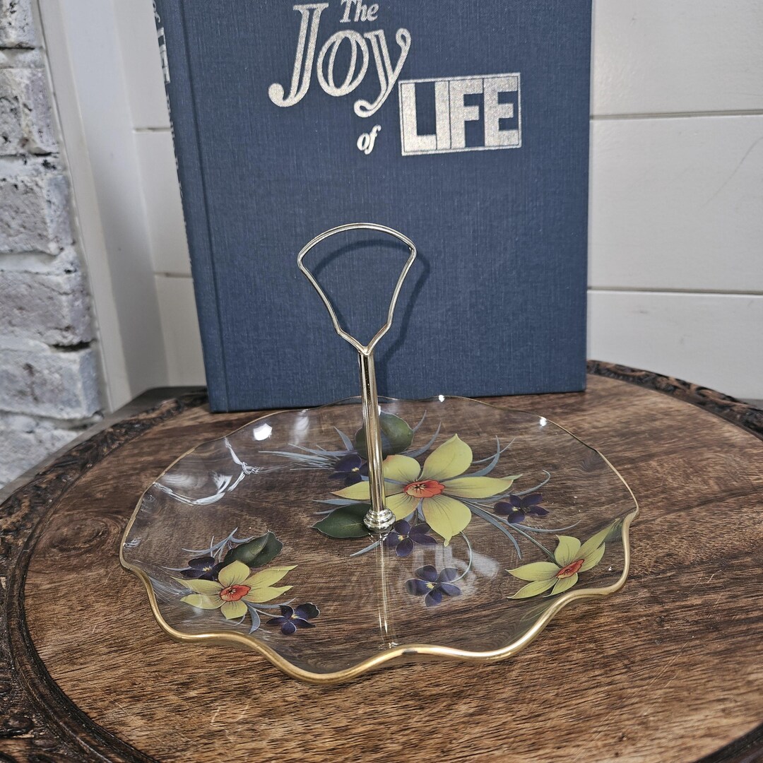 Glass Serving Plate, Chance Class 1970s - Etsy