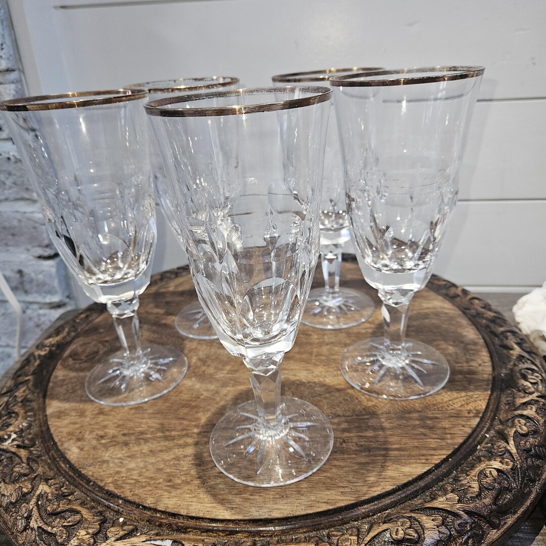 Rogaska Crystal Glasses, Set of 5 - Etsy