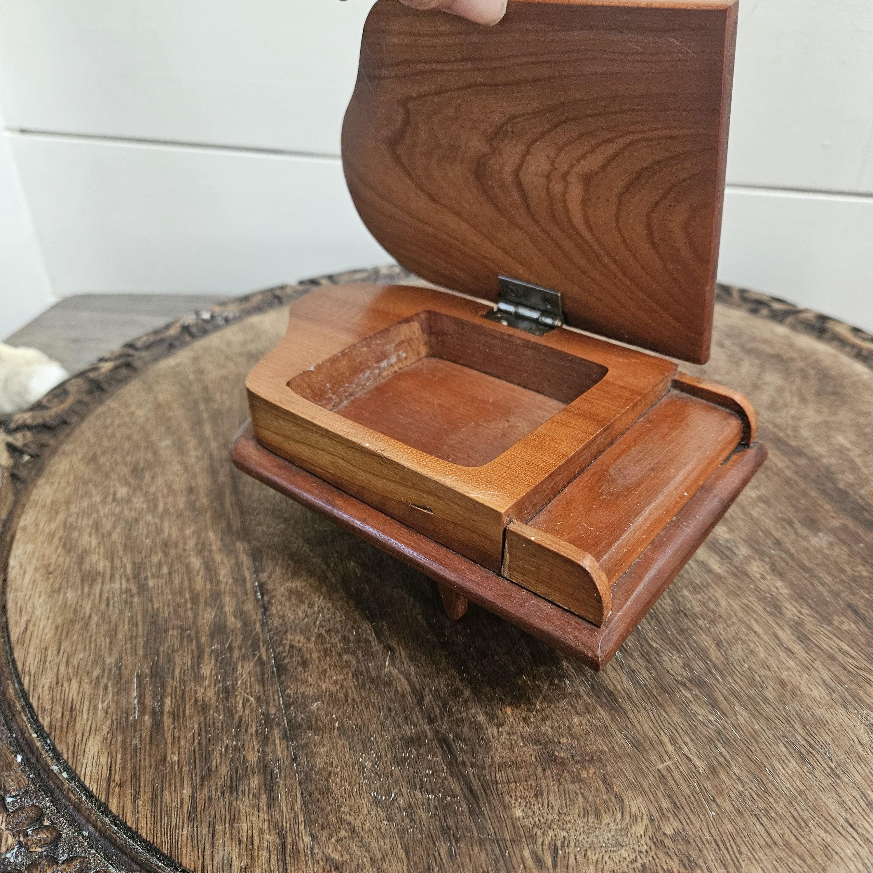 Wooden Vintage Box, Piano - Etsy