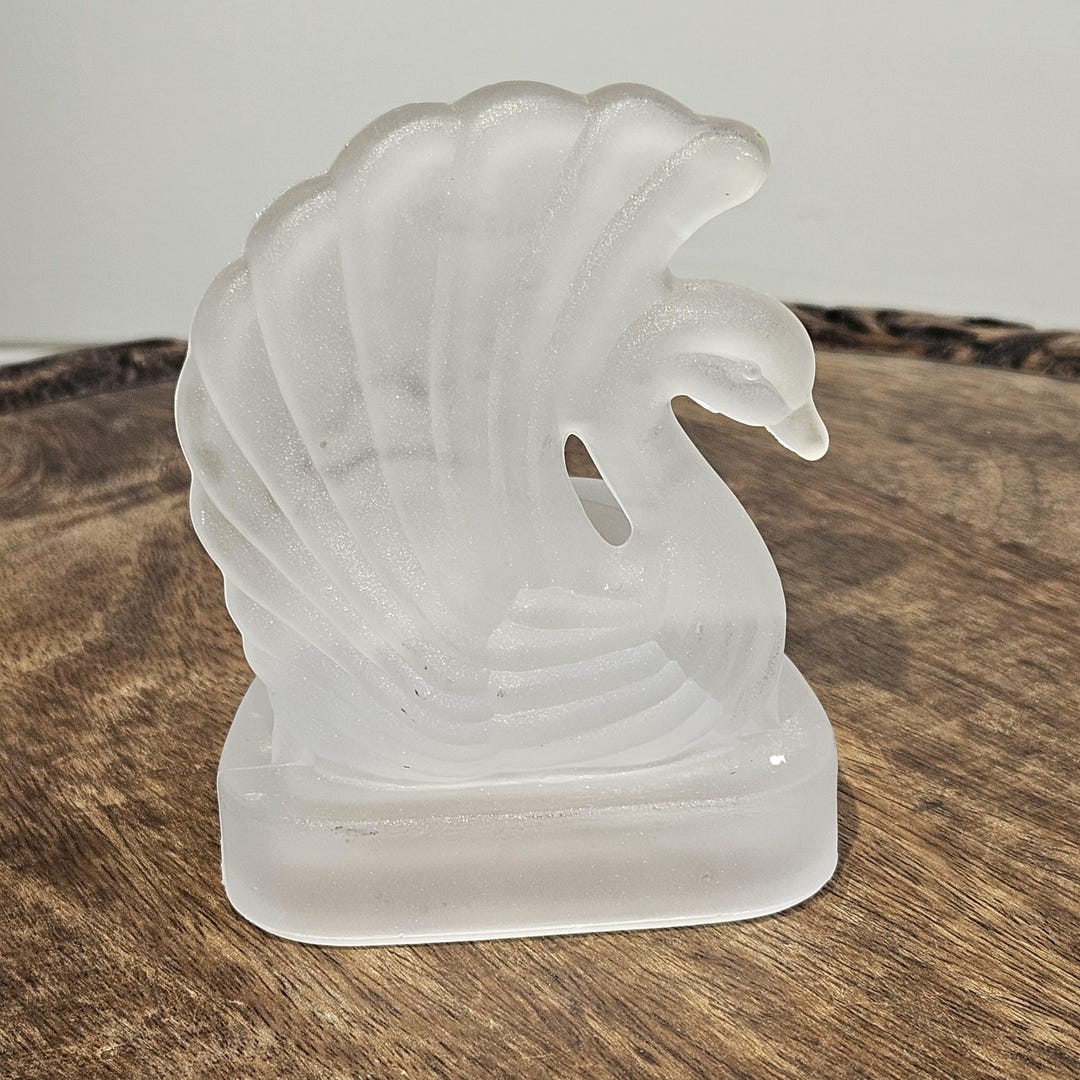 Frosted Vintage Glass Swan Tea Light Holder - Etsy