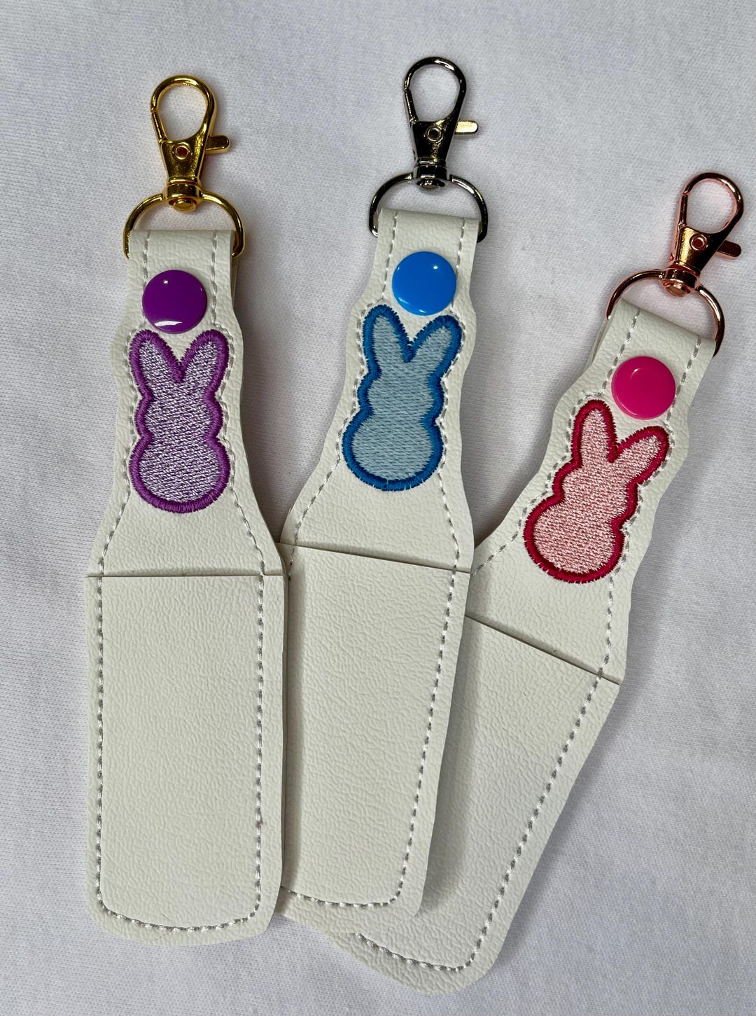 Bunny Lip Balm Holder Clipon Keychain for Purses Bags Backpack Easter ...