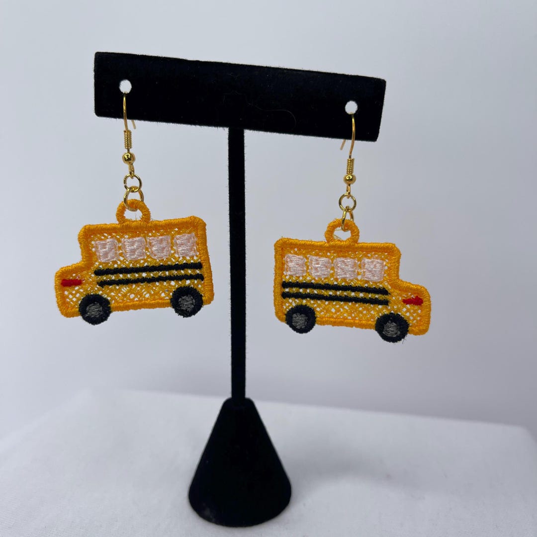 School Bus Themed Earrings for Bus Driver Gifts and Everyday Fun Bus ...