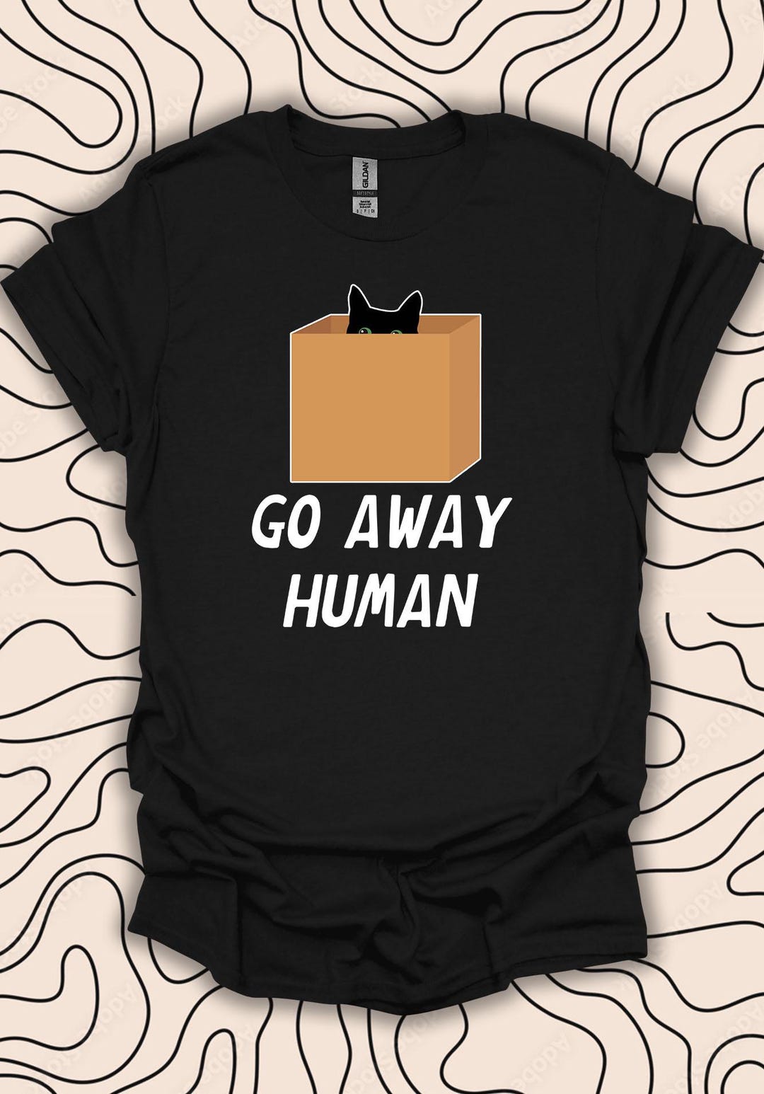 Go Away Human Cat T-shirt – Introvert Cat Lovers Tee – Funny Pet Humor ...