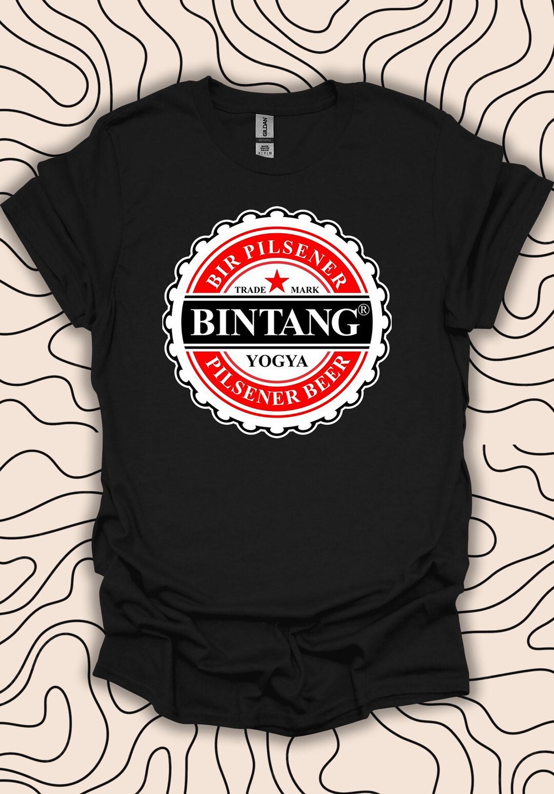 Bintang Pilsener Beer T-shirt – Retro Label Design – Vintage Beer Tee ...