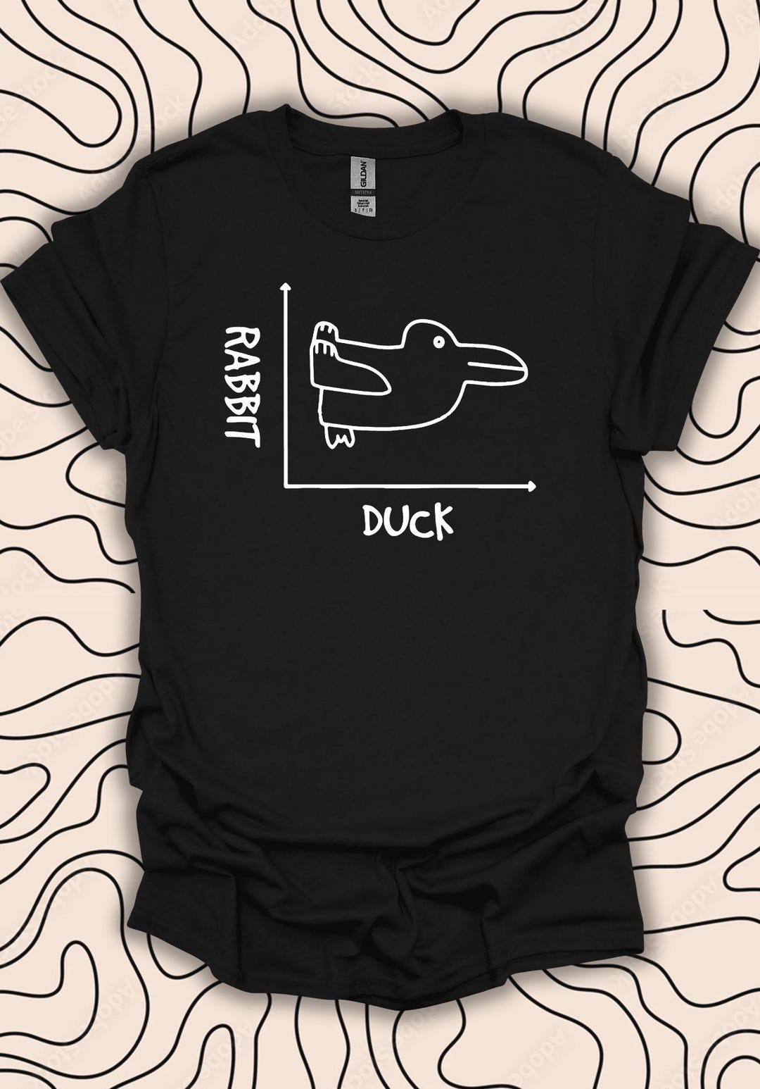 Optical Illusion Rabbit Duck T-shirt – Funny Graph Chart Tee – Clever ...