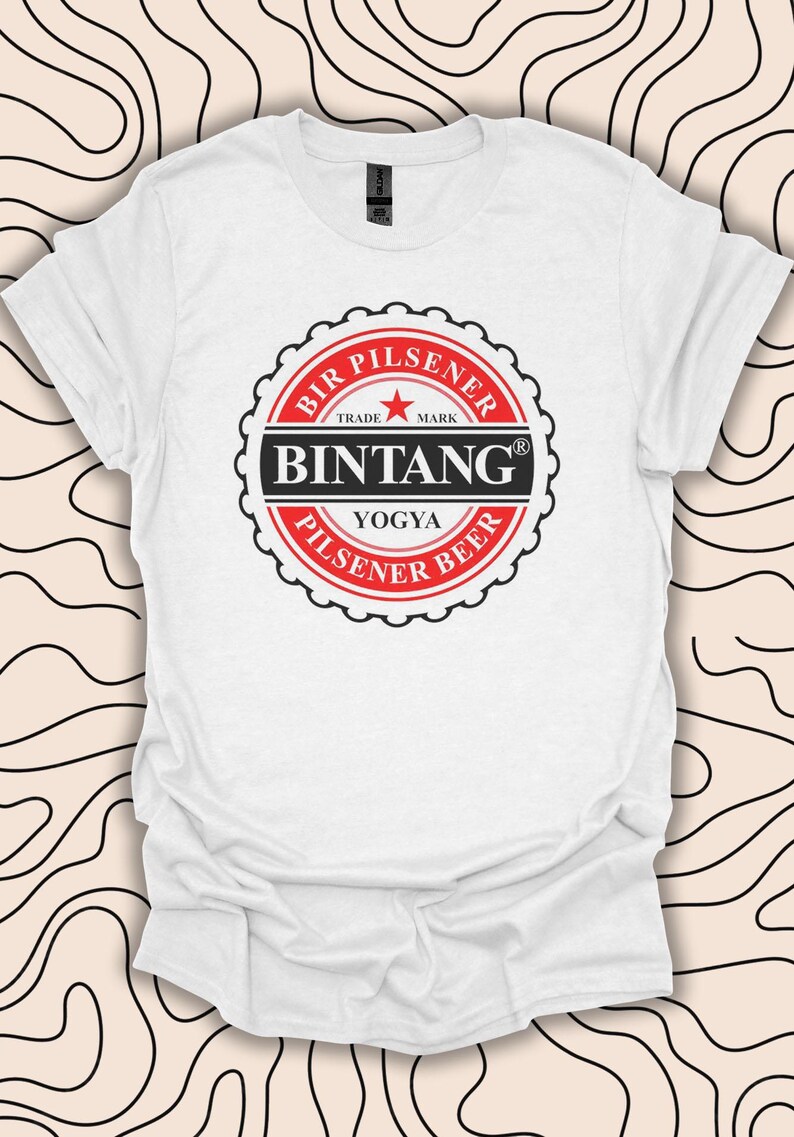 Bintang Pilsener Beer T-shirt – Retro Label Design – Vintage Beer Tee ...