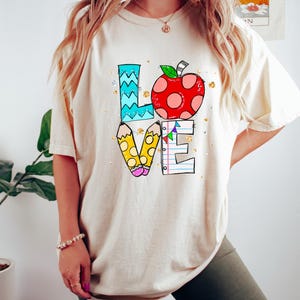 Cute Love Shirt, Back to School Shirt, Teacher Tee, Teacher ...