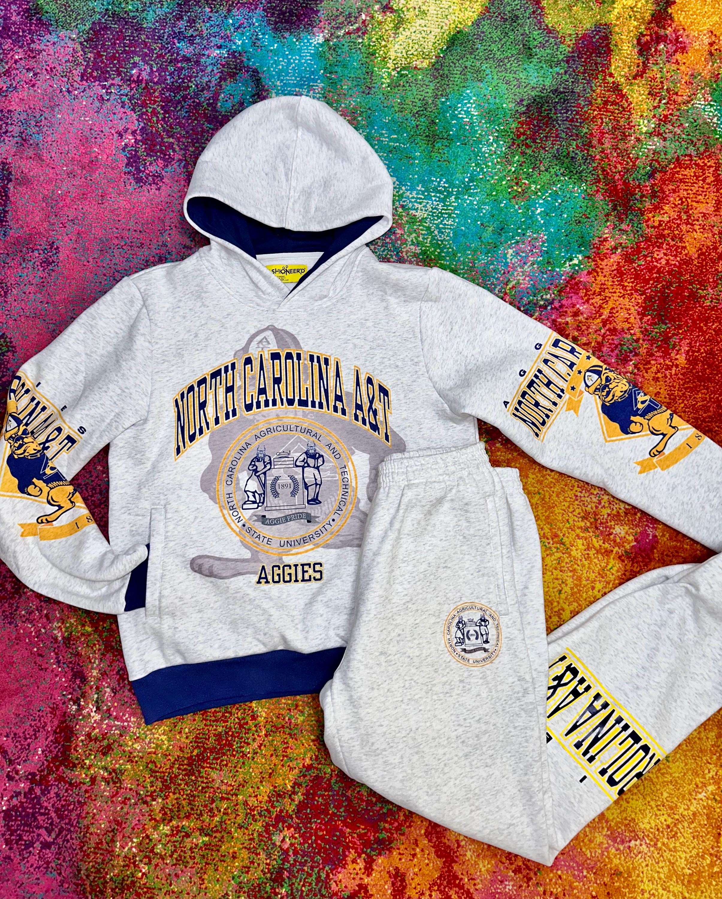 North Carolina A&T State University Vintage Inspired Fleece Hoodie NCAT ...