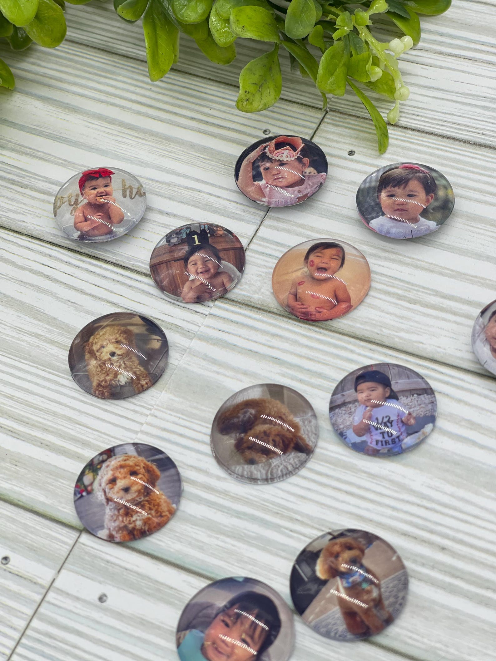 Set of 4 Custom Glass Photo Magnets, Personalized Fridge Magnets ...