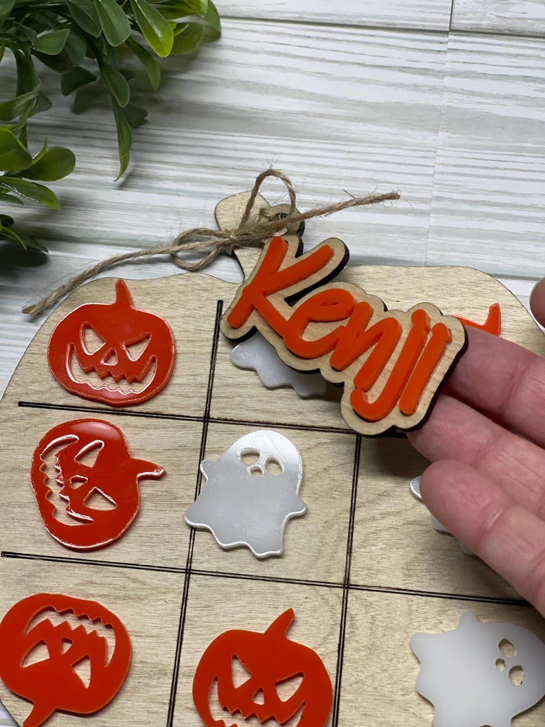 Halloween Wood Tic Tac Toe, Halloween Game, Halloween Decorations ...