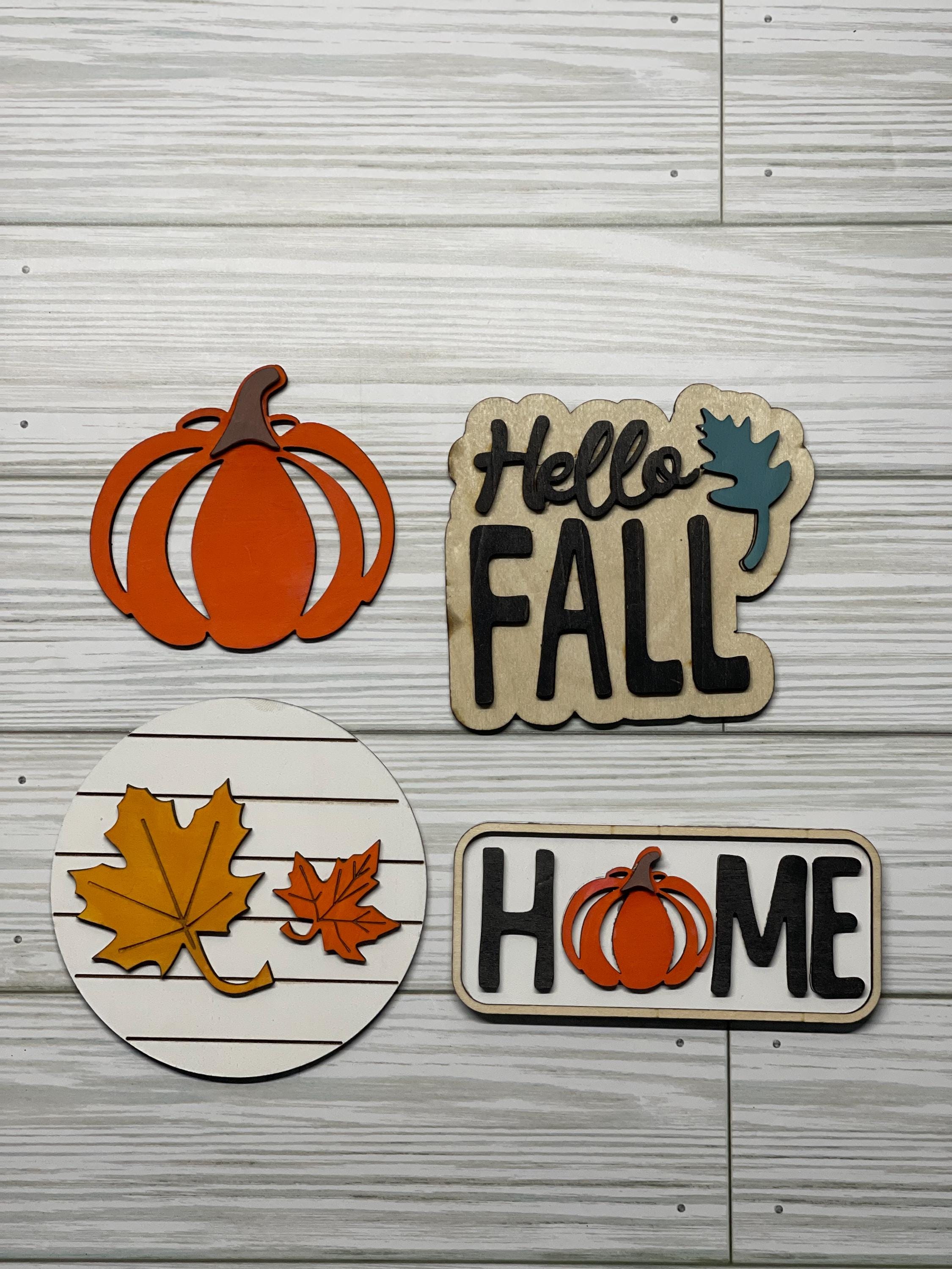 Fall Tier Tray Decor, Hello Fall Sign, Seasonal Tier Tray Decor, Fall ...