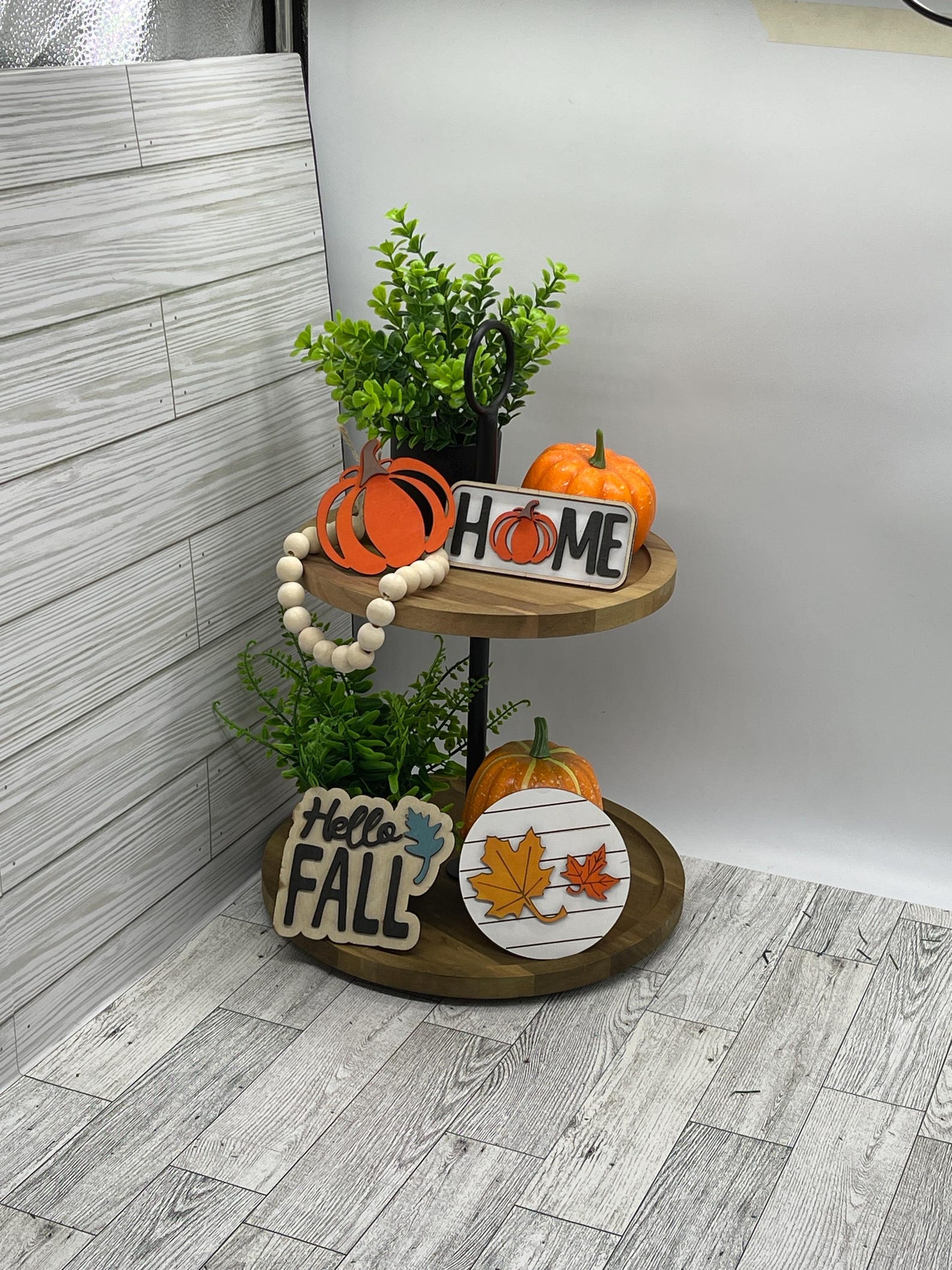 Fall Tier Tray Decor, Hello Fall Sign, Seasonal Tier Tray Decor, Fall ...