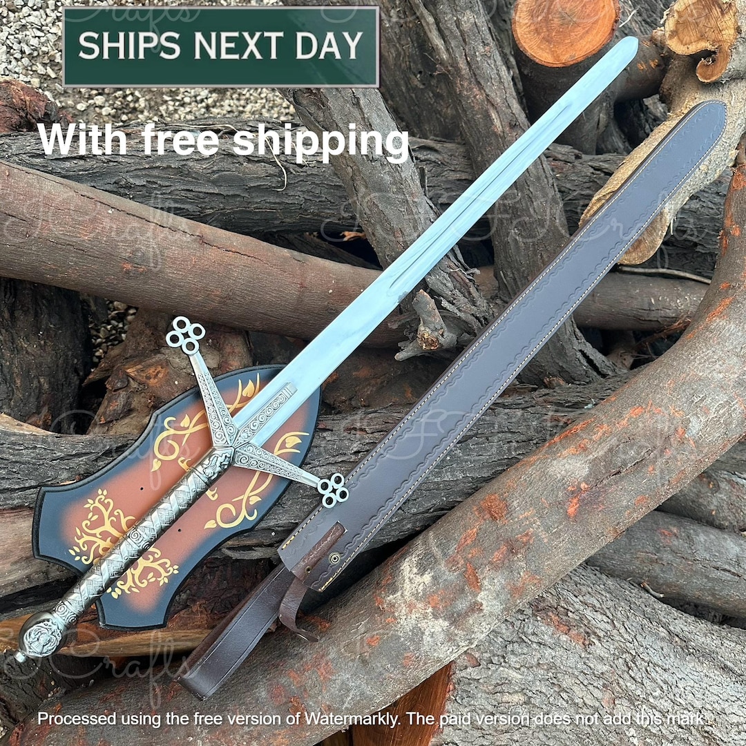 Handmade Scottish Claymore Sword Stainless Steel Medieval Highland ...