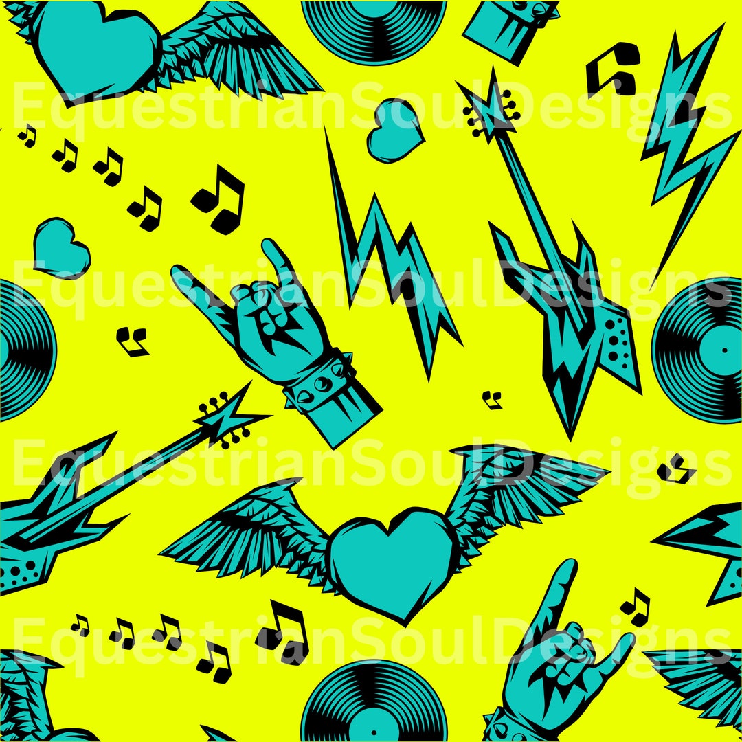 Neon Rocker Seamless Image Digital Download Only Png File - Etsy