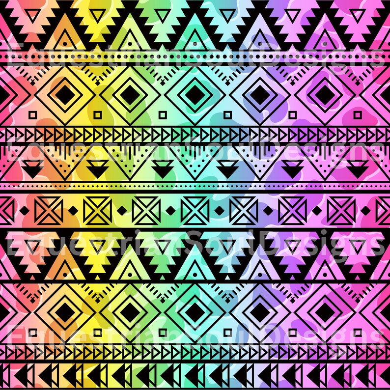 Aztec Rainbow Cheetah Seamless Image - Digital Download Only - Png File ...