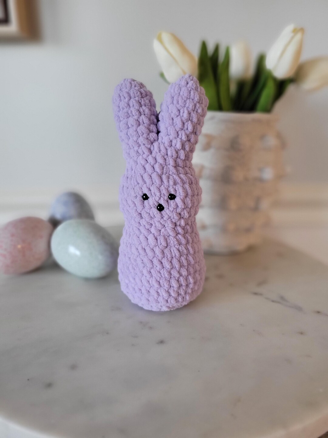 Crocheted Purple Bunny Peep, Easter Peep, Easter Bunny, Bunny, Stuffed ...