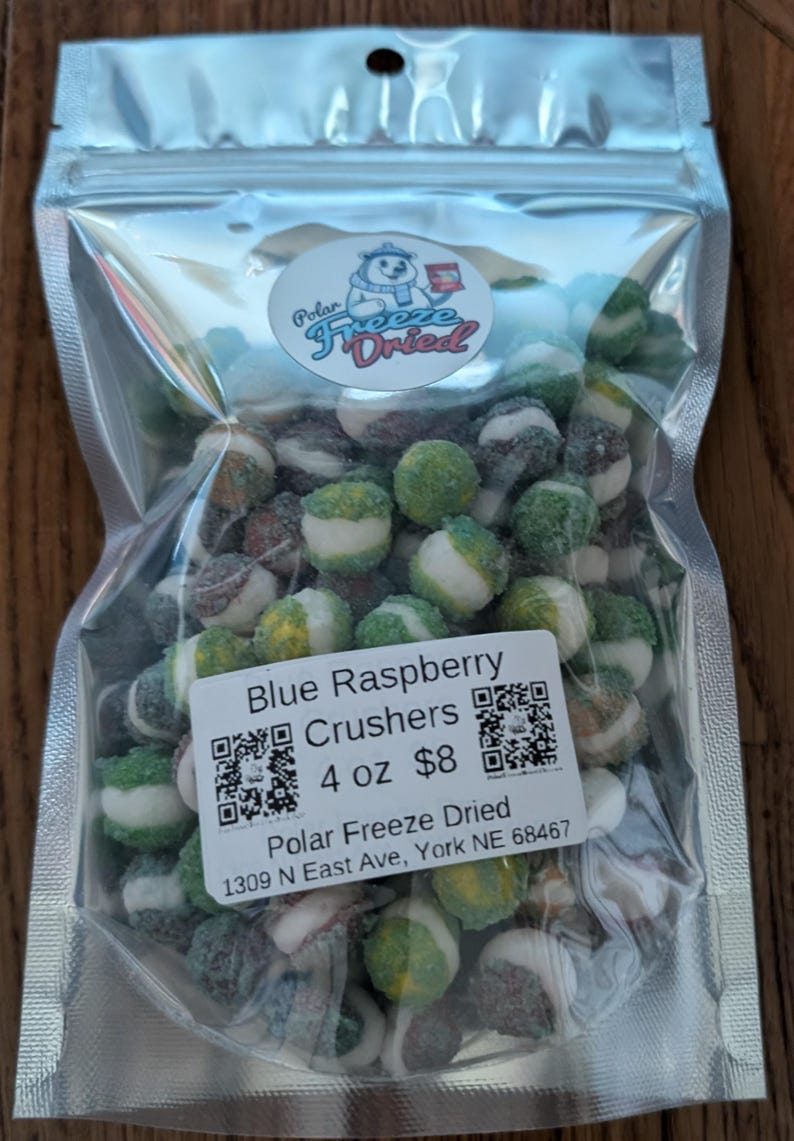 Freeze Dried Flavored Rainbow Bites Candy Cherry, Blue Raspberry ...